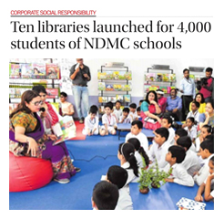 Ten libraries launched for 4,000 students of NDMC schools - Digital ...